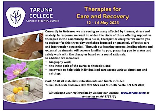 Therapies for Care and Recovery Workshop - Anthroposophical Society in ...